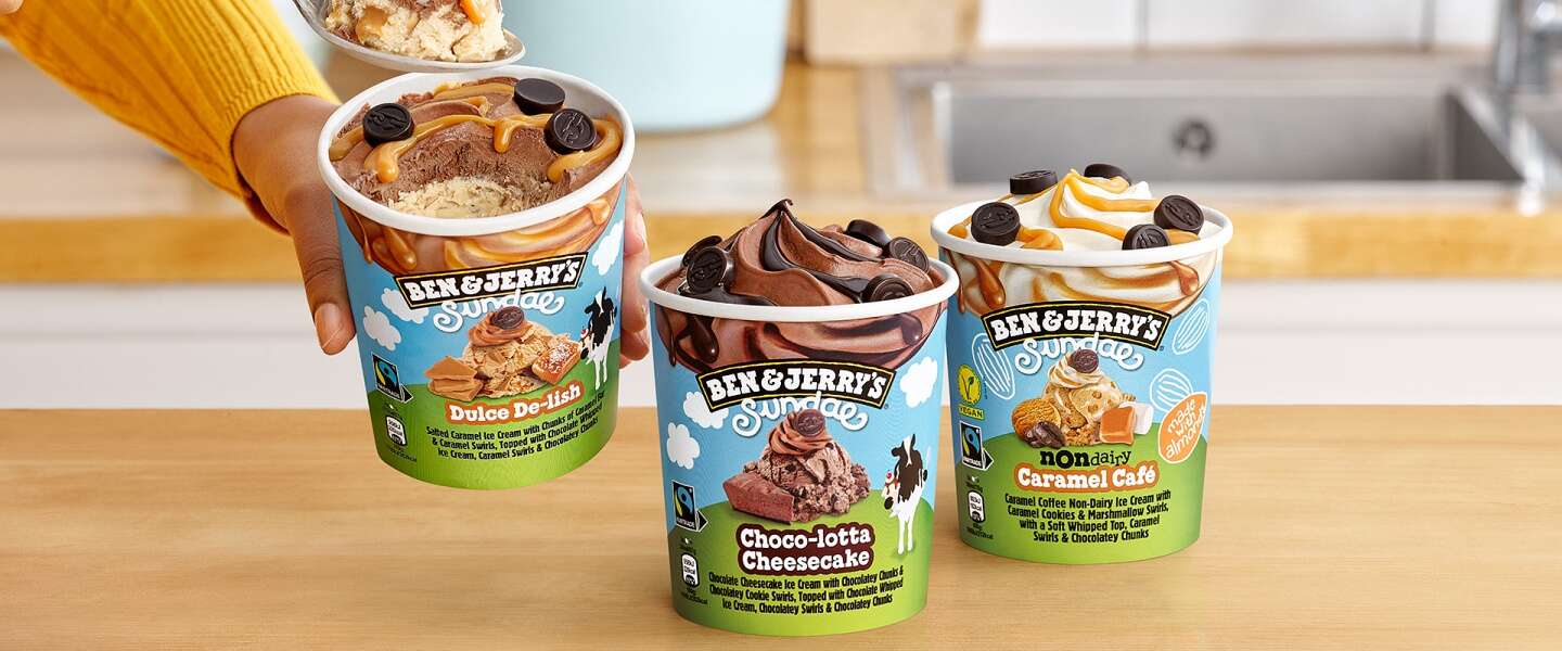 Ben & Jerry’s komt met drie nieuwe sundae-smaken – Eatly