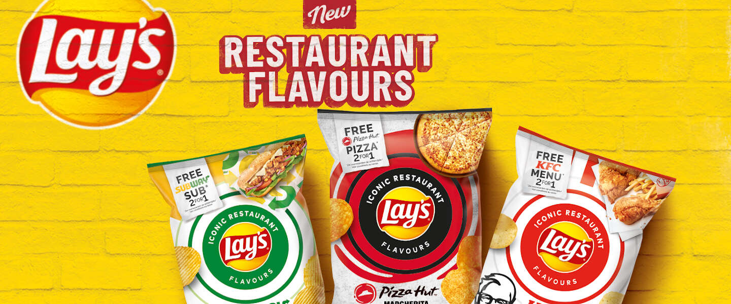 Lay’s lanceert drie nieuwe smaken geïnspireerd door drie fastfoodketens ...